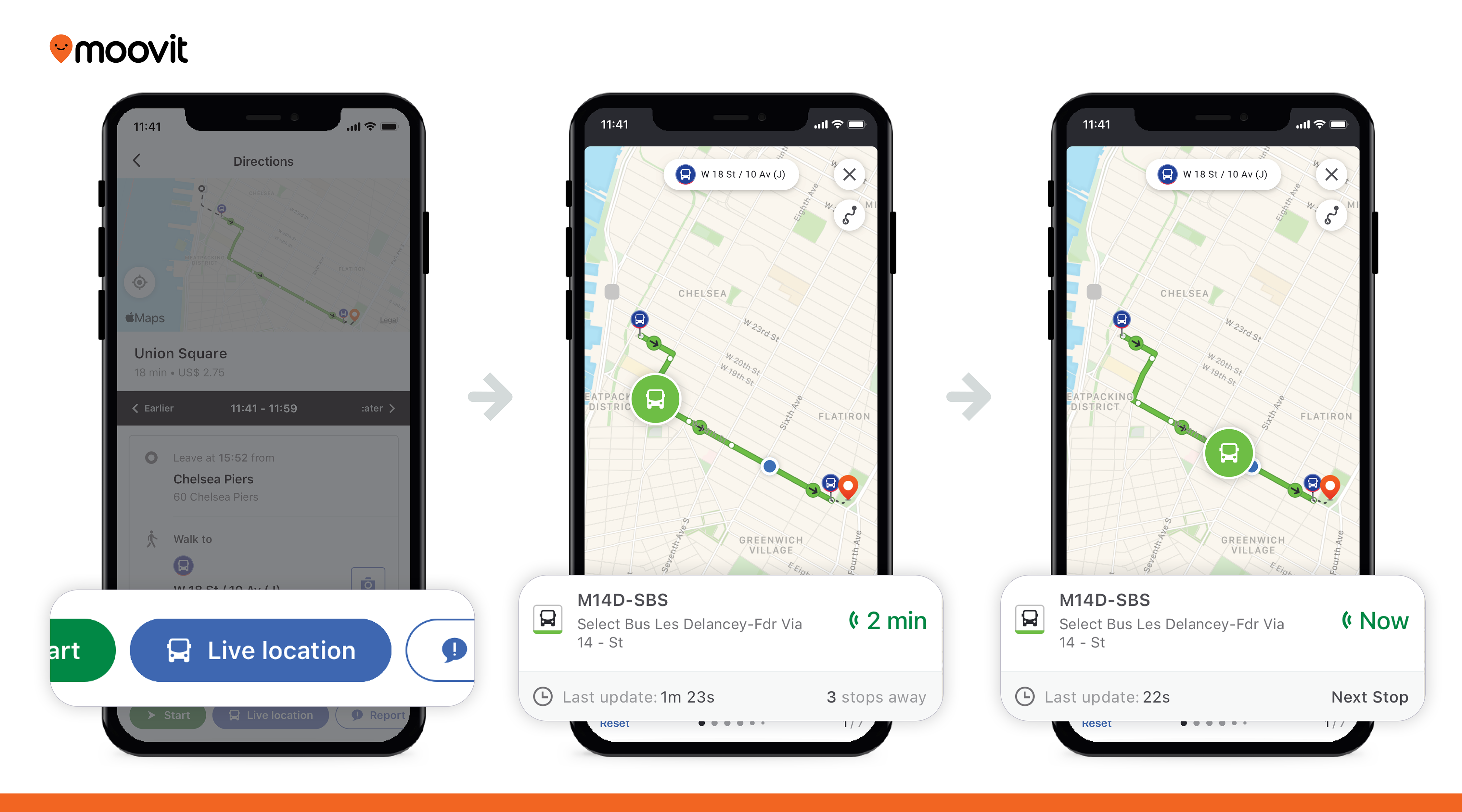 Moovit - New on Moovit+! See Your Line in Real-Time on a map
