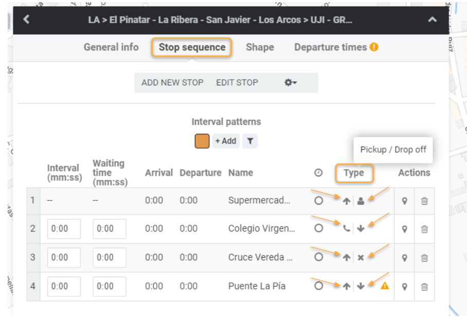 How can I change the stop type in a stop sequence? – Help Center