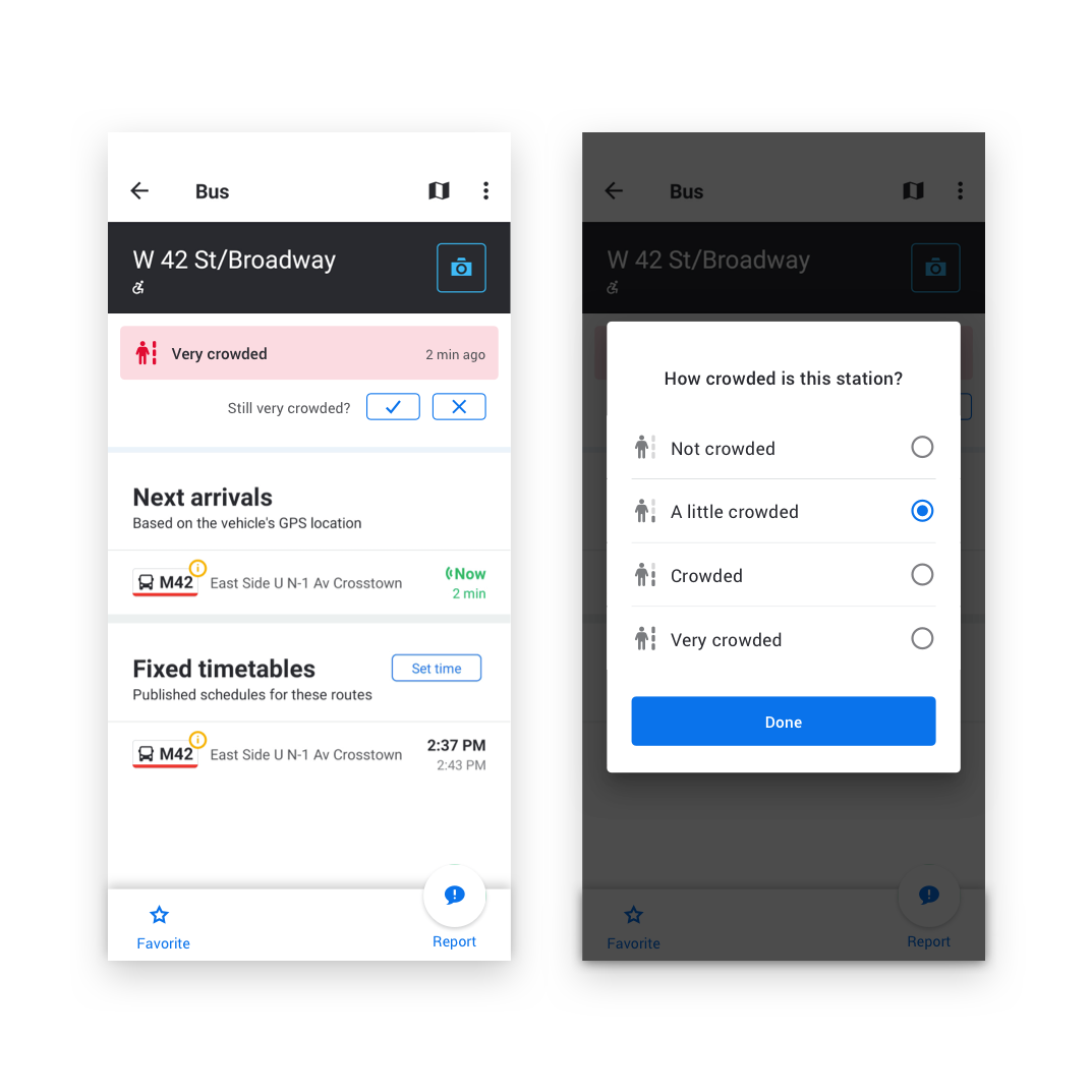 Ver 5.70 - Know in real-time how crowded your station/next bus are, and ...